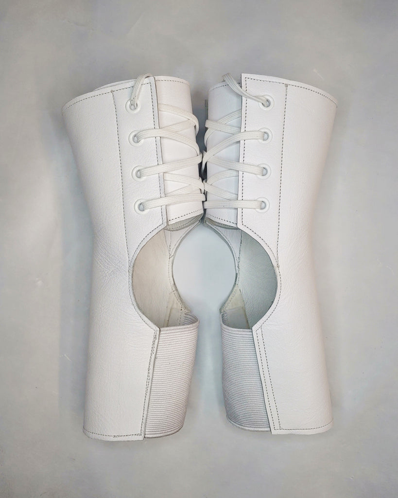 Classic Black Aerial boots Trapeze gaiters in leather & suede handmade ...